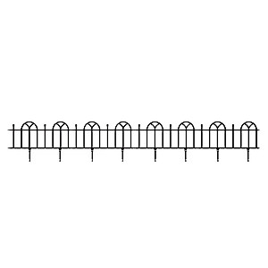 Pure Garden 82-YJ463 Flower Bed Set-4-Piece Modular Fence Panels Set for Landscape, Lawn, Garden Edging (Black)