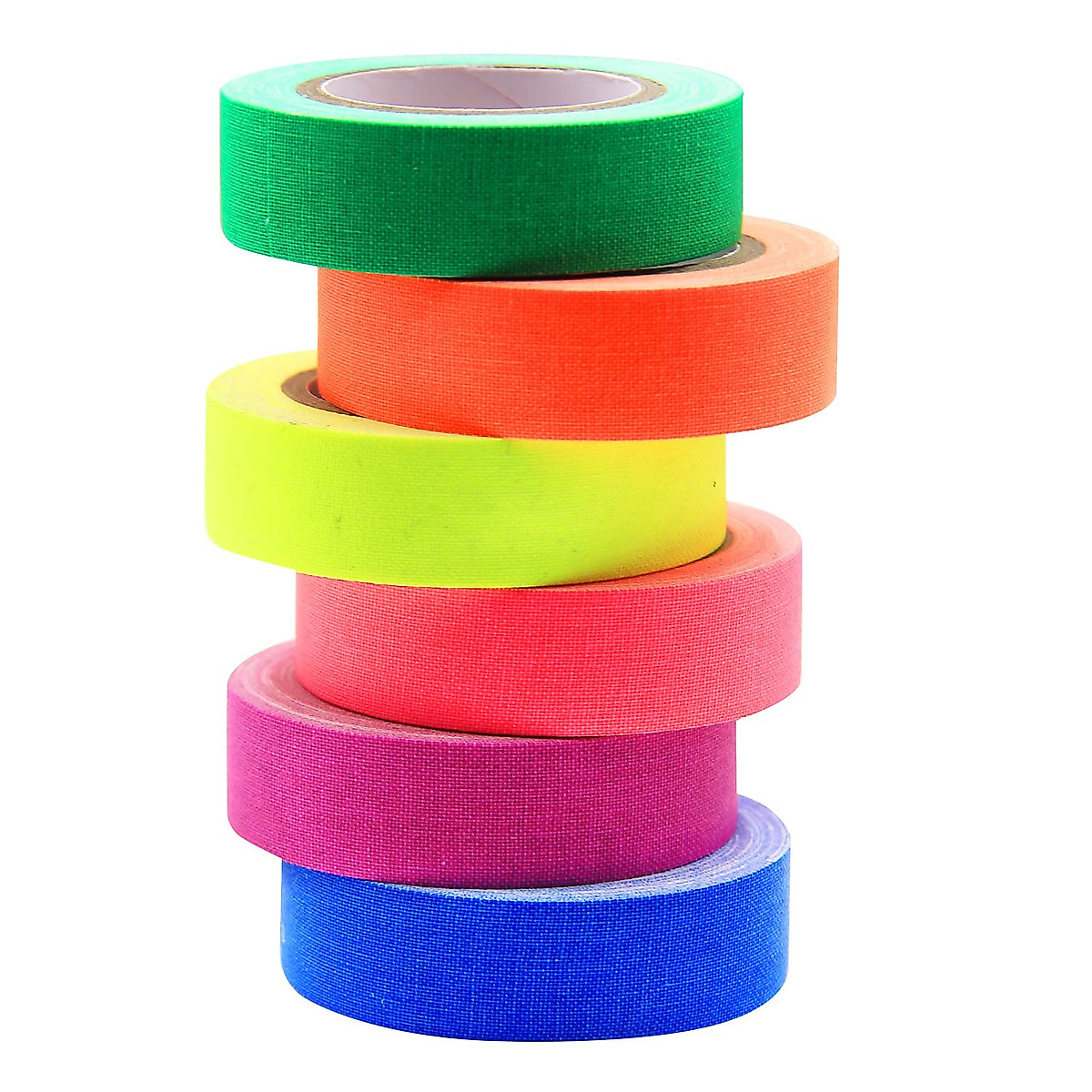 158feet Glow in The Dark Paper Neon Garland Streamers Tape Stickers Birthday Party Supplies and Decorations Reactive Fluorescent Blacklight Neon 80's Party Favors Birthday Christmas Decorations