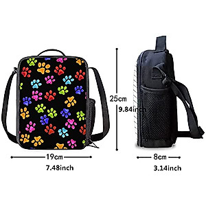 ZFRXIGN Flower Hummingbirds Backpack Purse for Women with Lunch Box Pencil Case Water Bottle Holder Girls Book Bag Middle School Rucksack Lunch Tote Bags Pencil Pouch