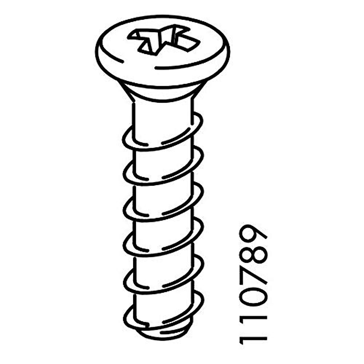 Spare Hardware Parts Bed Frame Screw (Replacement for IKEA Part #110789/126860) (Pack of 10)
