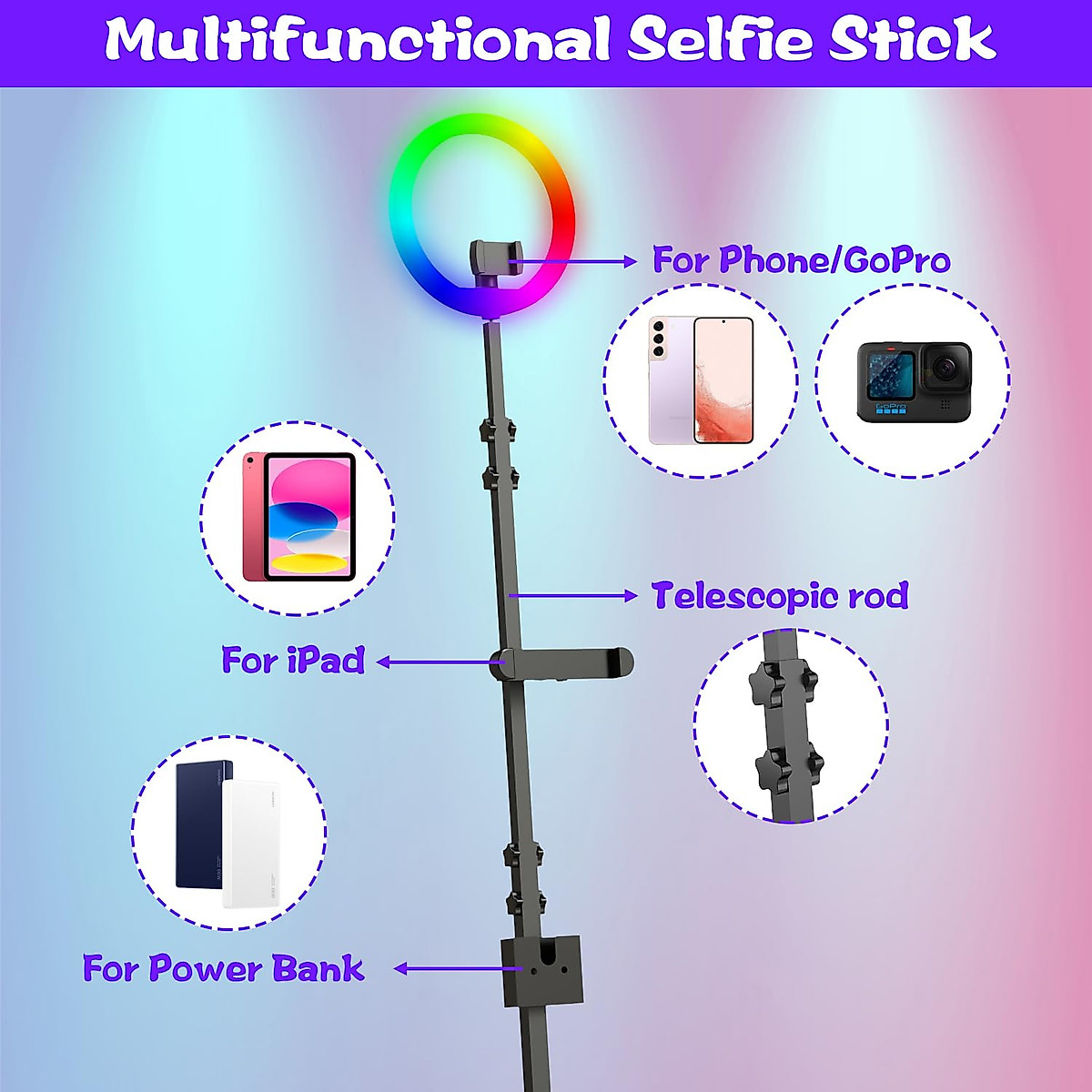 360 Photo Booth Machine for Parties with Ring Light Selfie Holders Remote Control Automatic Slow Motion 360 Camera Booth for Cheristmas Wedding