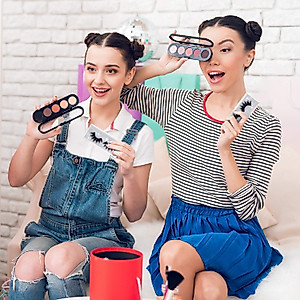 Blulu 50 Pieces Lash Box Internal Glitter Background Paper Rectangle Glitter Cardstock for False Eyelashes Storage Box lashes Case Holder Makeup Cosmetic Container, No Eyelashes Box