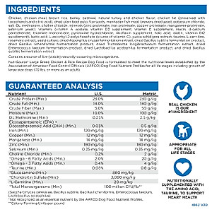 NutriSource Adult Dry Dog Food for Large Breeds, Chicken and Rice, 26LB