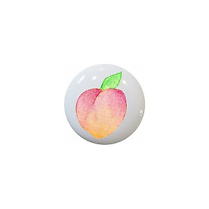 Watercolor Fruits Fruit Kiwi Peach Strawberry Avocado Pear Mango Watermelon Melon Pineapple Lemon Banana Orange Apple Decorative Ceramic Dresser Drawer Pulls Cabinet Cupboard Knobs… (fruit3)