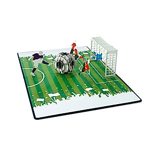 CUTPOPUP Birthday Card Pop Up, Birthday Card for Men, Fathers Day Card, 3D Greeting Card, Father's Day Card for Dad, Father in Law, Grandpa, Husband, Men, Son (Football)