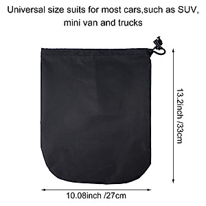 Side View Mirror Cover Auto Rearview Protection Cover Snow Ice Mirror Covers Exterior Rear View Accessories Universal Size for Cars, Black (2 Pieces)