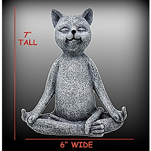 Funny Guy Mugs Garden Gnome Statue - Middle Finger Cat - Indoor/Outdoor Garden Gnome Sculpture for Patio, Yard or Lawn