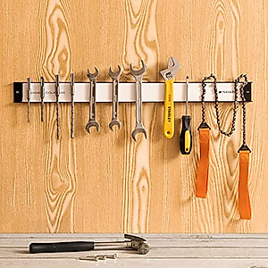 Navaris Magnetic Tool Strip Holder - 24 Inch Heavy Duty Magnet Bar - Extra Strong Organizer Holder for Garage Wall, Shop, Hand Tools, Screwdrivers