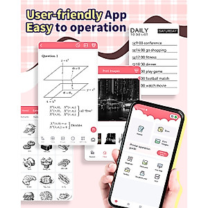 Phomemo M04S Portable Thermal Printer with 110mm White Non-Adhesive Thermal Paper 3 Rolls