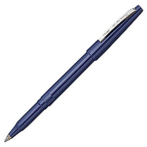 Pentel Rolling Writer Pen, 0.8 Millimeter Cushion Ball Tip, Blue Ink, Box of 12 (R100-C)