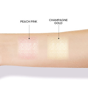 CARSLAN Deer Sculpture Highlighter Makeup Palette, Metallic Finish Face & Body Highlighter, Champagne Gold, 0.3Oz