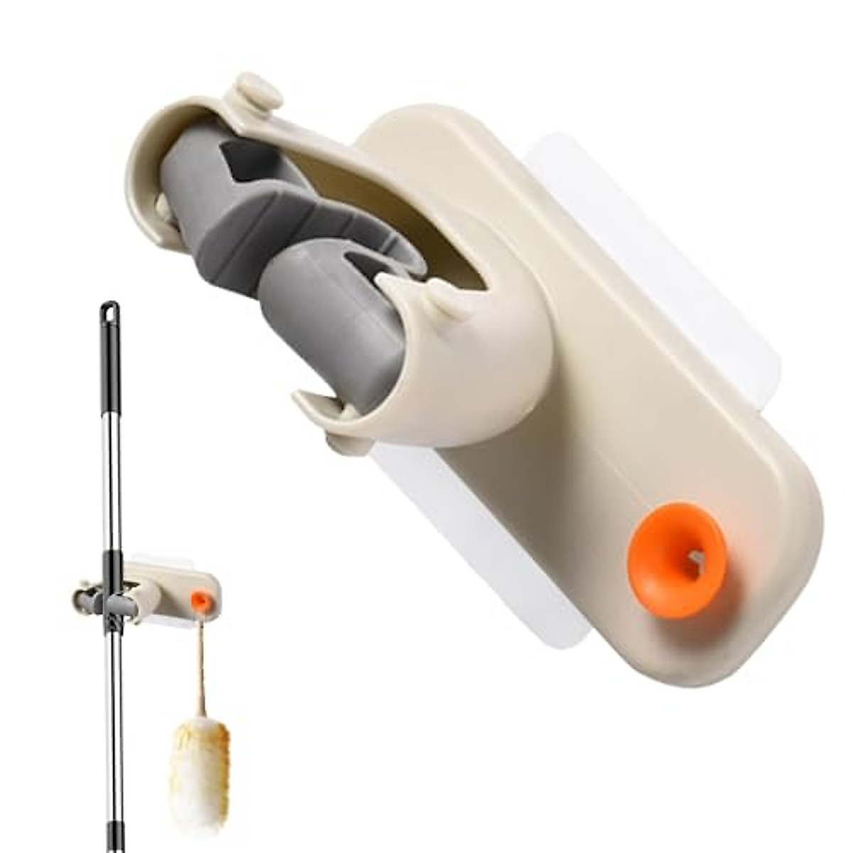 Broom And Mop Holder | Adhesive Garden Tool Organizer Rack | No Drilling Tool Holder for Broom, Mop, Shovel, and Towel Storage Solutions for Home and Garden Organization