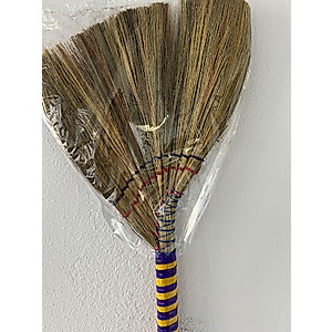 Authentic Handmade Asian Broom Set of 3 Packs - Premium Vietnamese Straw Broom, 40" Length