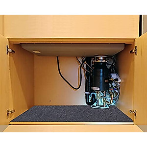 Drekan Under Sink Mat,Absorbent/Waterproof， Kitchen Cabinet Mat, Sink Drip Protector Tray ，Capture spilled liquid and mixture — Protects Cabinets，Non-slip absorbent material，Washable (36'' x 24'')