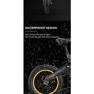 iRonsnow Lankeleisi 20" Fat Tire Electric Bike, 1000W Motor Folding Bicycle 28MPH 90NM - 7 Speed E Snow Mountain Ebike 48V 17.5Ah Lithium Battery E-Bike