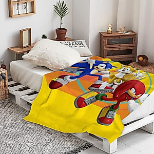 Anime Throw Blankets Flannel Fleece Warm Soft Blanket for Couch Sofa Bed Travel Camping Kids Adult Gifts (Color 1, 50 x 40 inches)