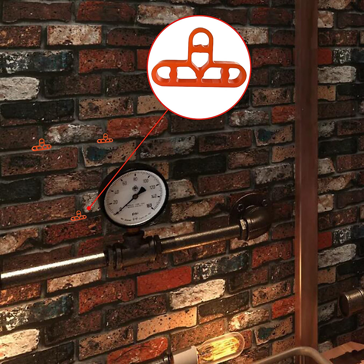 3/8 inch Red Orange Color 100pcs 10mm Bricklaying Spacer Tile Spacer Masonry Paving Spacer Mortar Brick Jointing Spacer Window Spacer Bathroom Tile Spacer Grout Line Spacer