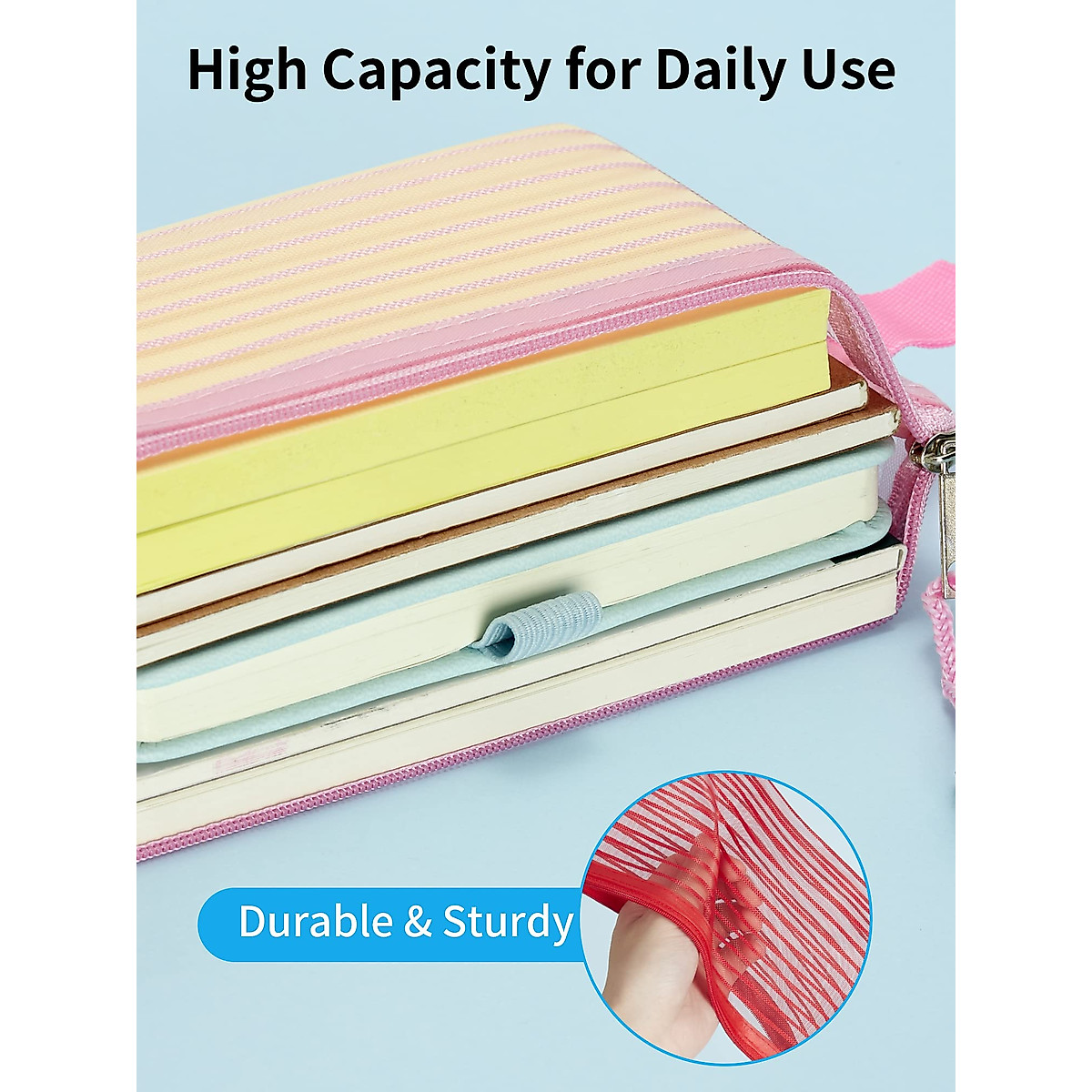 JARLINK 20 Pack 10 Colors Zipper Mesh Pouch, Zipper Bag Multipurpose Travel Bags for Office Supplies Cosmetics Travel Accessories Multicolor