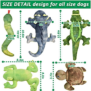 LECHONG Stuffed Animal Dog Toys, 5 Pack Tough Squeaky Dog Toys, Plush Toys Assortment, Great Value Dog Toys Bundle, Woodland Series Dog Chew Toys for Large Medium and Small Dogs Puppy Pet Toys