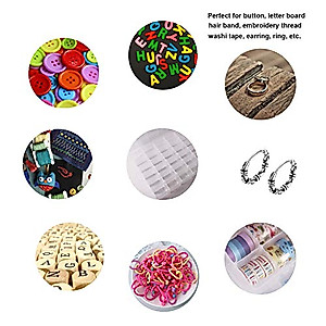 suituts 3 Pack 36 Grids Plastic Organizer Box with Adjustable Dividers, Clear Plastic Storage Organizer Box for Jewelry Beads, Letter Board, Rock Collection, Fishing Tackle (10.7X6.7X1.6 Inch)