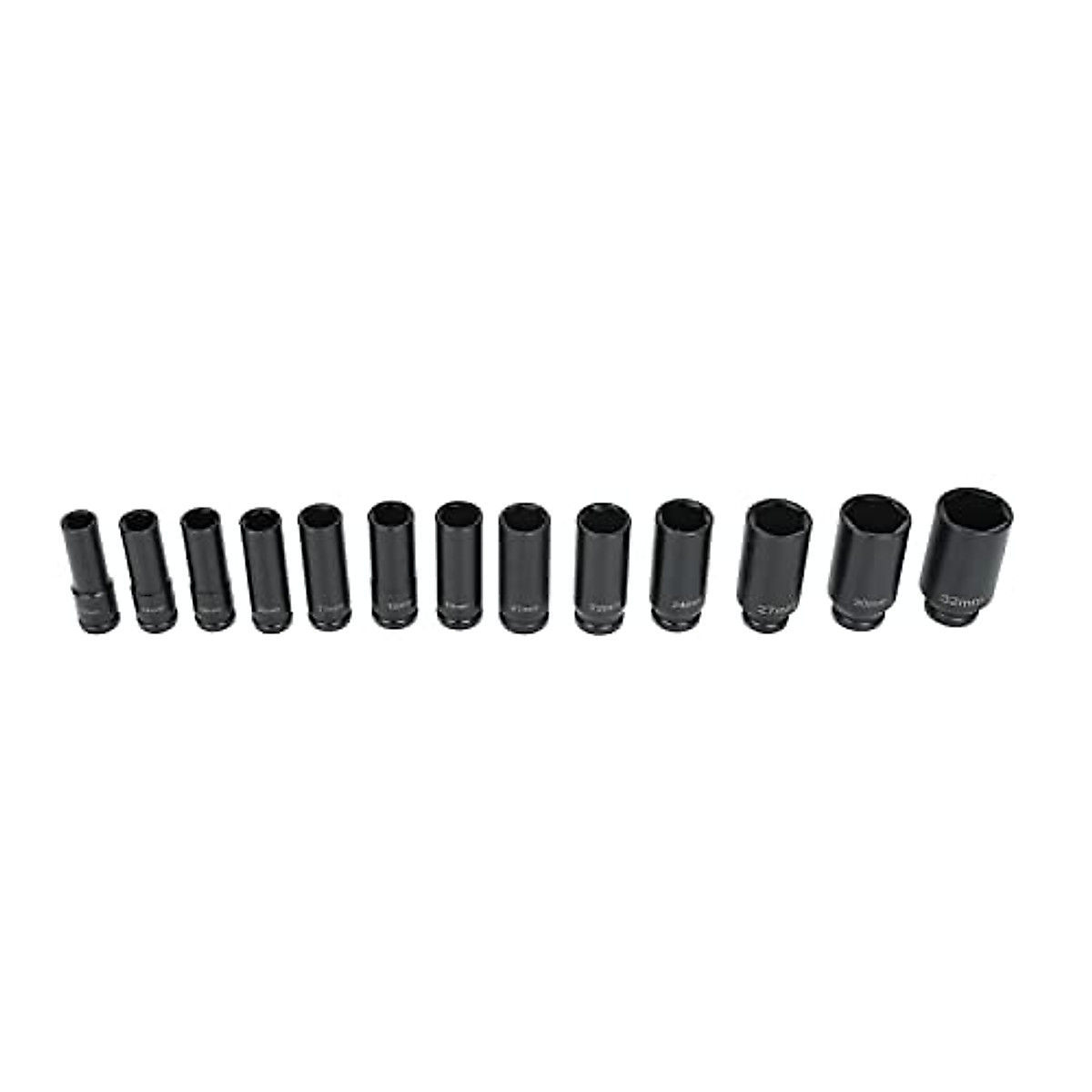 TYFYB 35pcs 1/2 Inch Drive Deep Impact Socket Tool Set Metric Garage Workshop Tools,Heavy Duty Impact Socket Set with Portable Case, Red