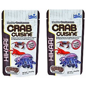 (2 Pack) Hikari Crab Cuisine Rapidly Sinking Sticks for Bottom Feeders and Crustaceans - 1.76 Ounce each