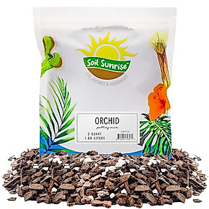Orchid Potting Soil Mix (2 Quarts); Fast Draining Healthy Media for Planting/Repotting