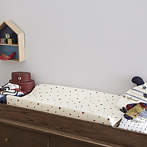 ED Ellen DeGeneres Doodle Dog - Changing Pad Cover, Multi Star Print, Ivory, Royal, Red, Yellow