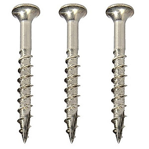 US STAINLESS 100 Pieces Stainless 316 A4#8-8 x 2/1-1/4" Decking Screw Bugle Head Type 17 Square Drive Marine Grade