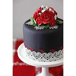 Global Sugar Art Hearts Embrace Silicone Lace Mat by Chef Alan Tetreault