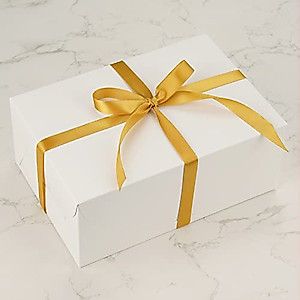 UnicoPak White Gift Boxes 10 Pack 9.5x6.6x4 Inches, Gift Boxes for Presents, Bridesmaid Proposal Box, Gift Box for Wedding, Birthday, Baby Shower, Anniversary, Graduation, Christmas