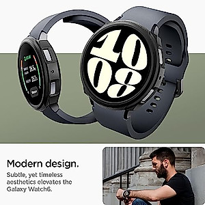 Spigen Liquid Air Armor Designed for Samsung Galaxy Watch 6 44mm Case Flexible Lightweight TPU Case (2023) - Matte Black