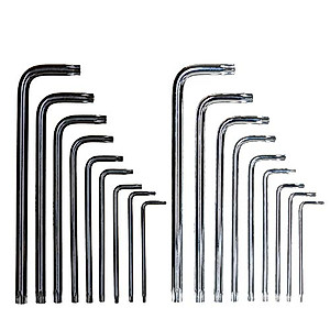 Owl Tools Torx Wrench and Security Bit Wrench Set (18 Wrenches) 9 Standard Torx Star Wrenches and 9 Security Tamper Proof Torx Wrenches