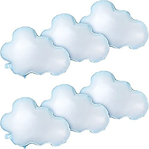 6 Pieces White Cloud Foil Balloons For Birthday Baby Shower Themed Party Birthday Party Decorations Supplies