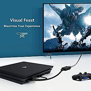 FOINNEX HDMI to DisplayPort Adapter, 4K@60Hz Not-Bidirectional HDMI to Display Port, Unidirectional HDMI Source to DP Display Male to Female for Computer, Monitor, PS4, NS