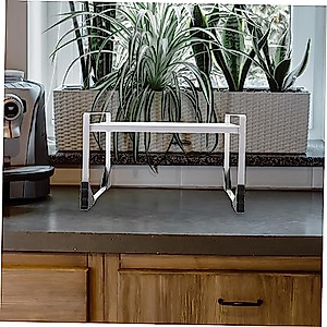 FONDOTIN Seasoning Rack Kitchen Supply Seasoning Shelf Countertop Rack Storage Shelf Multi-purpose Shelf Punch-free Rack Desktop Rack multipurpose white carbon steel cabinet shelf