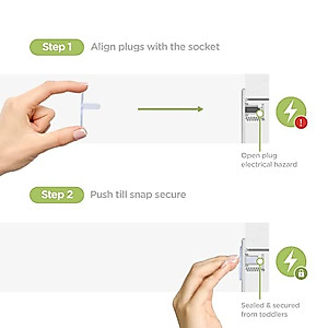 Clear Outlet Covers (36-Pack) Dielectric Plastic Plugs for Electrical Power Outlets by Skyla Homes - Best Baby Proofing Wall Socket Protector Child Proof Outlet Protector - Electrical Insulation