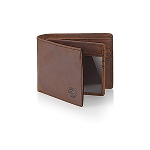 Stealth Mode Leather Bifold Wallet for Men With ID Window and RFID Blocking