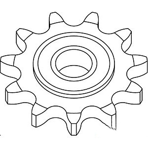 One New Idler Pickup Sprocket Fits Toro 330, 410, 435, 446, 447, 448, 456, 457, 458, 458S, 466, 467, 468, 468S, 510, 540, 545, 547, 550, 557 Models Interchangeable with AE13630, AE13630-A, AFH2