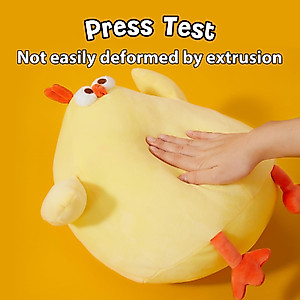 MINISO 12.2" Dundun Series Chubby Chicken Plush Toy Stuffed Animals Soft and Adorable Throw Pillow Doll Toy for Boys Girls