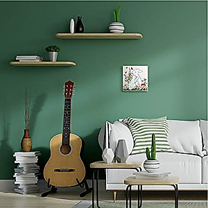 Stupell Industries Rabbit Hugs in Spring Meadow Butterfly Garden, Design by Sangita Bachelet Wall Plaque, 12 x 12, Off-White