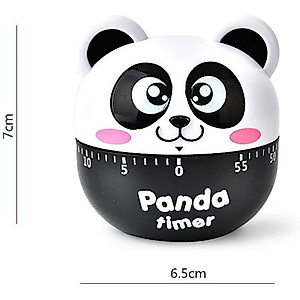 DOITOOL Kitchen Timer Cute Cartoon Animal Countdown Timer Black Panda Bear Cooking Alarm Clock for Cooking Baking Students Sport Game Reminder