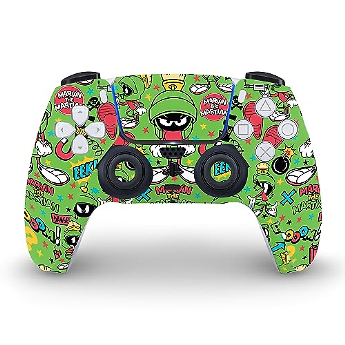Head Case Designs Officially Licensed Looney Tunes Marvin The Martian Graphics and Characters Vinyl Faceplate Sticker Gaming Skin Decal Cover Compatible with PS5 Disc Console & DualSense