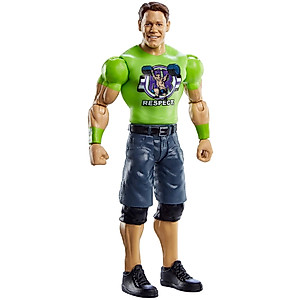 WWE John CenaBasic Series #110 Action Figure in 6-inch Scale with Articulation & Ring Gear