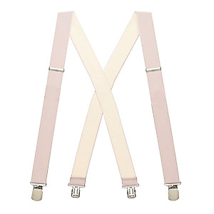 Suspender Store Undergarment Suspenders - 2-Inch Wide Soft Elastic - X-Back - Pin Clip - 42" for 5'0" to 5'9" tall