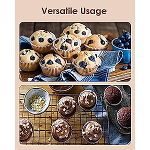 Bake Choice 200pcs Standard Black cupcake liners for baking,food grade cupcake wrappers,greaseproof parchment muffin liners.