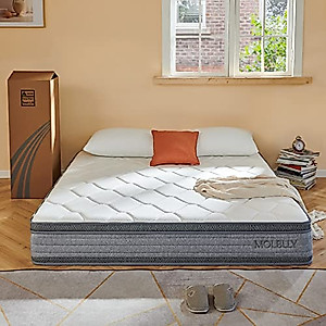 Molblly King Mattress, 14 Inch Cooling-Gel Memory Foam and Individually Pocket Innerspring Hybrid Mattress, King Bed Mattress in a Box, CertiPUR-US Certified,76”*80”, Medium Firm King Size Mattress