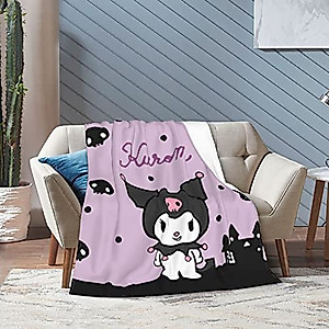 2PCS 60x50 inches Cute Blanket Soft Throw Blanket-Fluffy, Warm, Comfy, Plush Pillow Covers 18 * 18inch