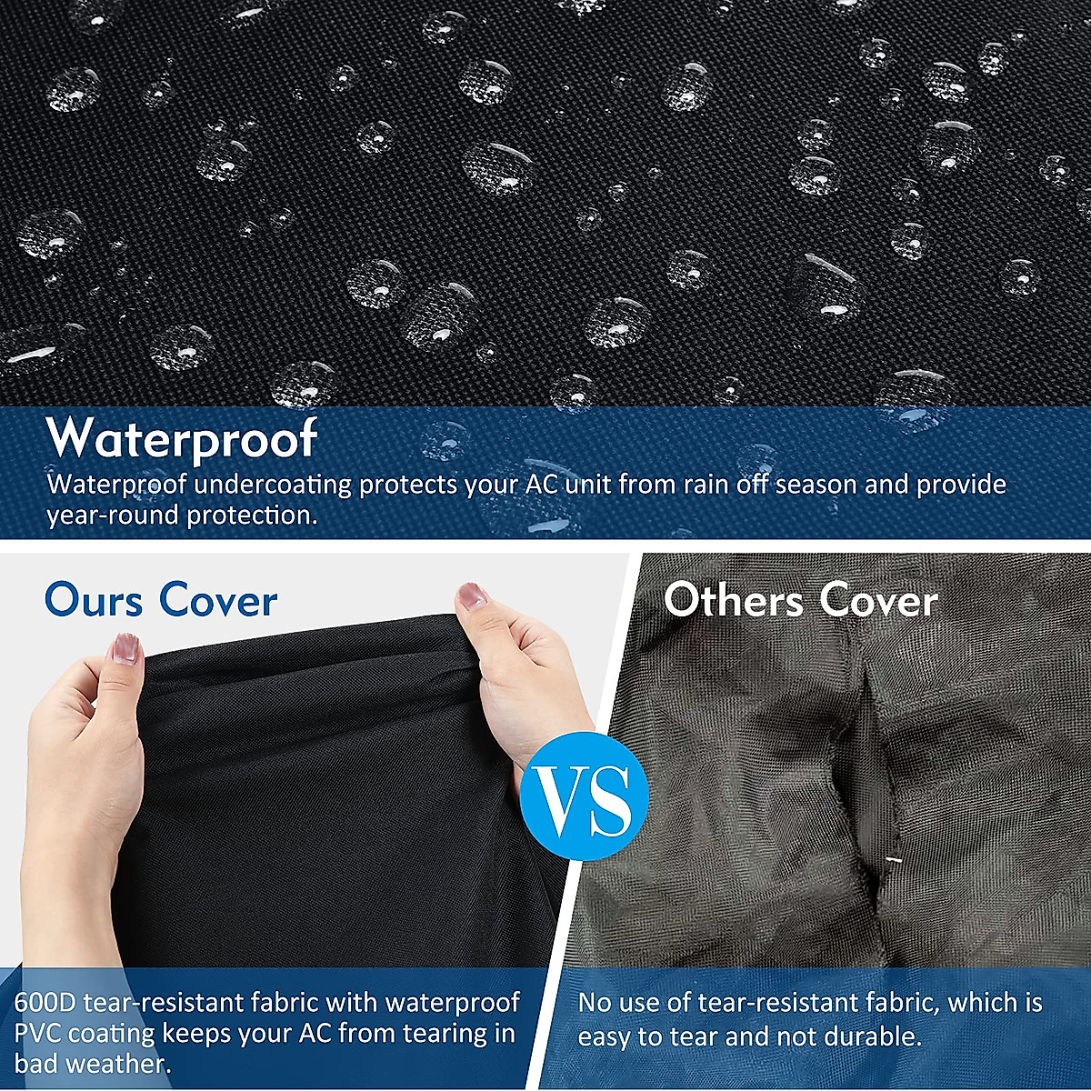 FORSPARK Air Conditional Cover for Outside Units AC Cover for Outdoor Central Durable Waterproof-Fits up to 30 × 30 × 36 inches