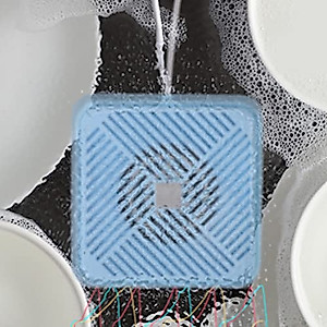 Acouto Mini Dishwasher, Sound Vibration Electrolytic Water Purification IP67 Waterproof Portable USB Dishwasher (Blue)